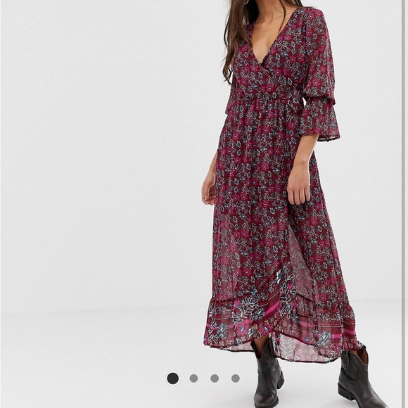Band of Gypsies | Dresses | Burgundy Band Of Gypsies Maxi Dress | Poshmark